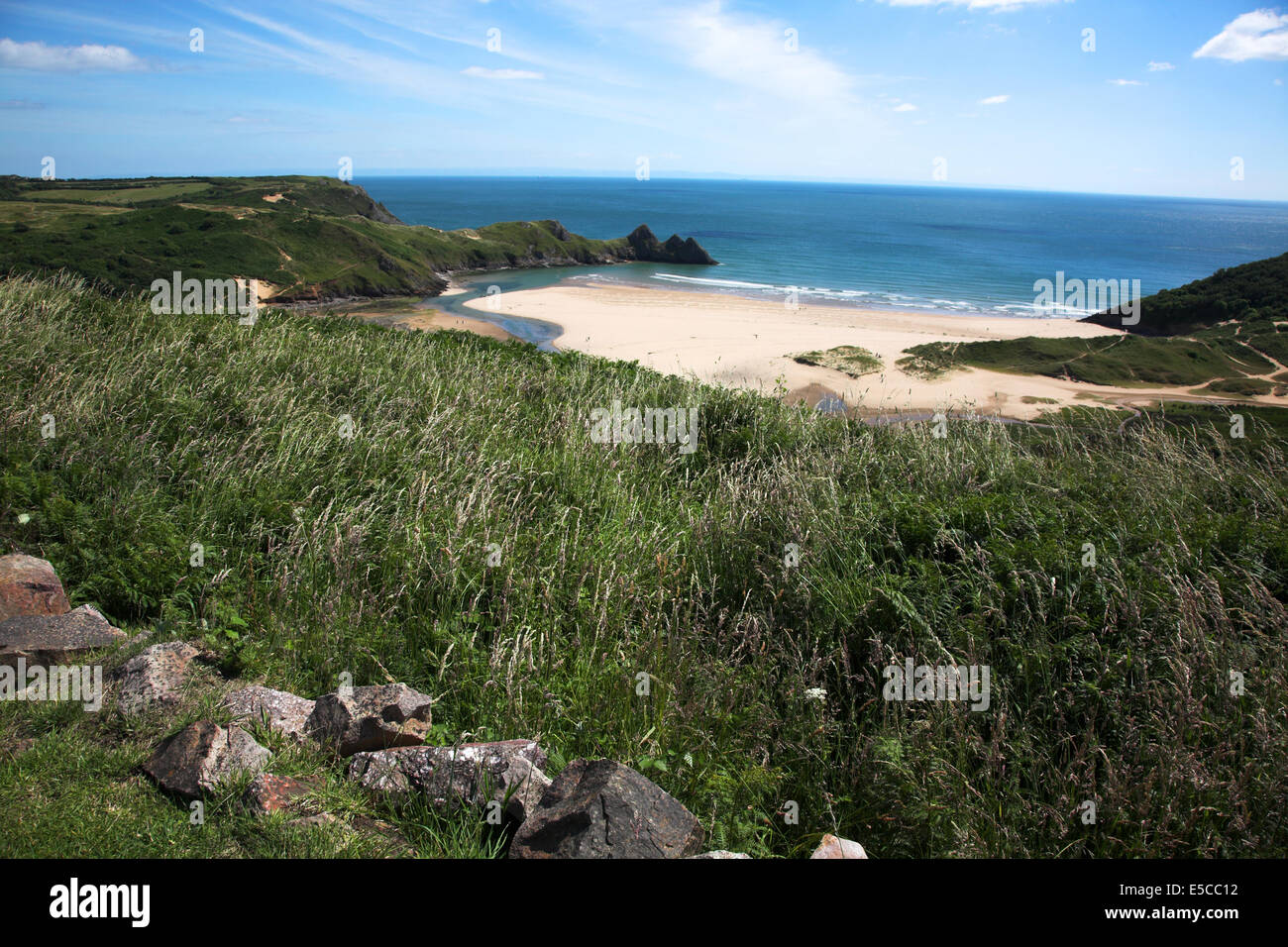 Gower peninsula three cliffs bay hi-res stock photography and images ...