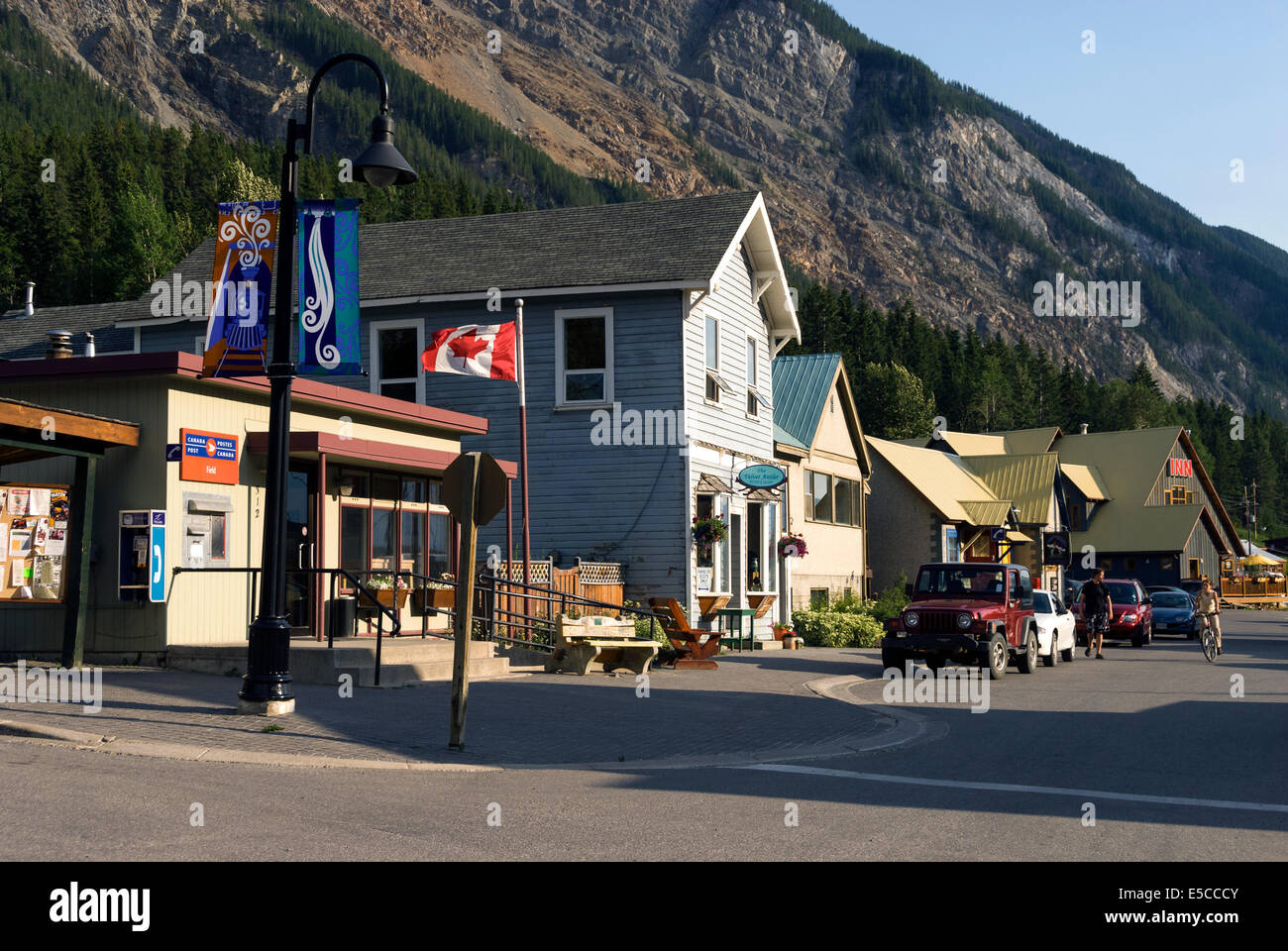 Elk203-2037 Canada, British Columbia, Yoho National Park, Field town ...