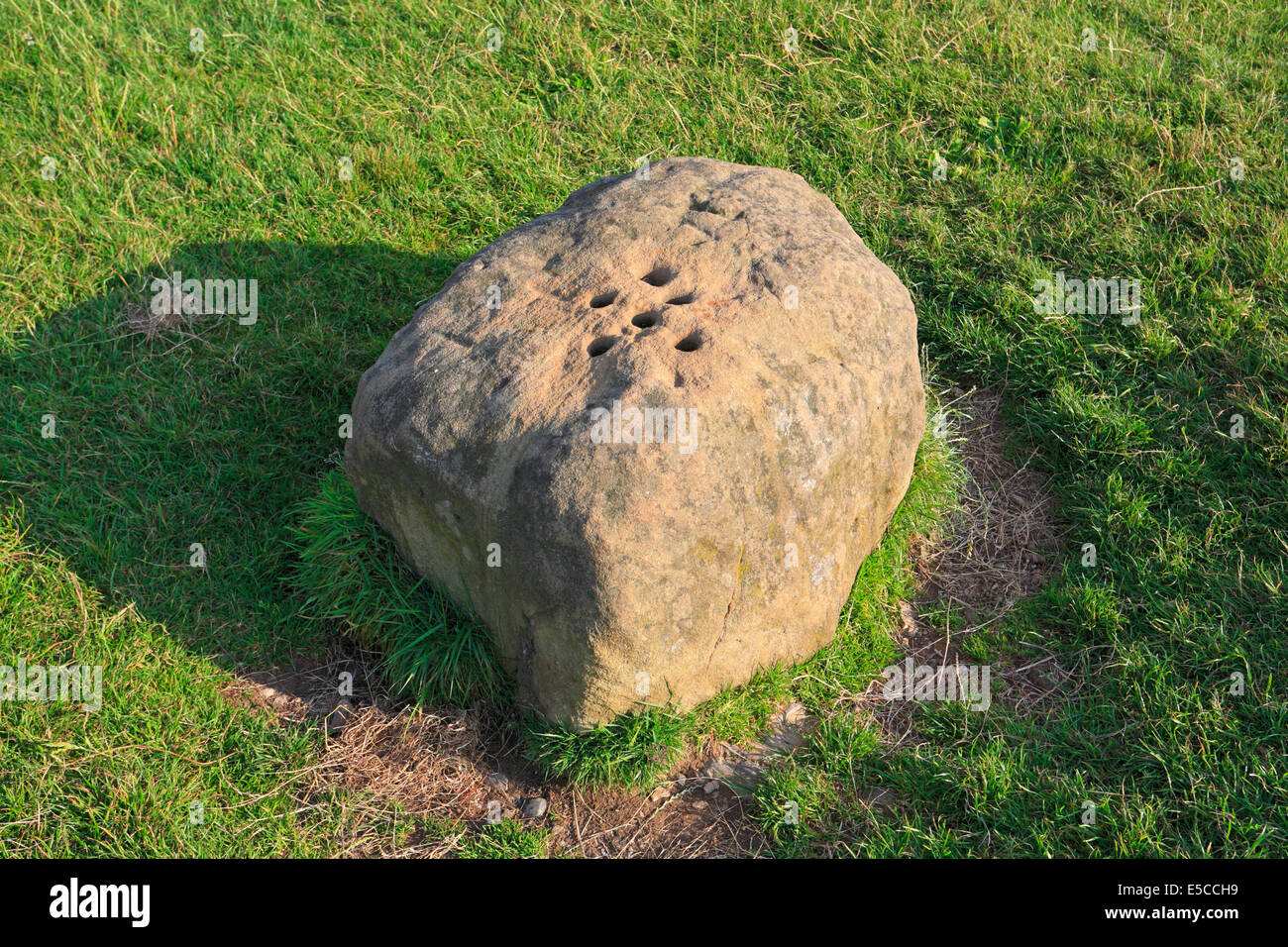 Plague stone or Boundary stone Eyam Derbyshire Peak District National ...