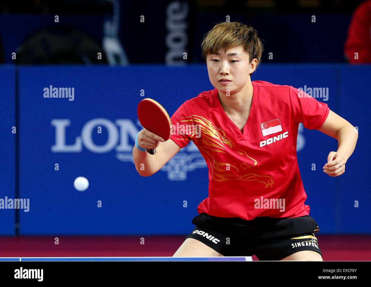 Glasgow, Scotland, UK. 27th July, 2014. Feng Tianwei of Singapore ...