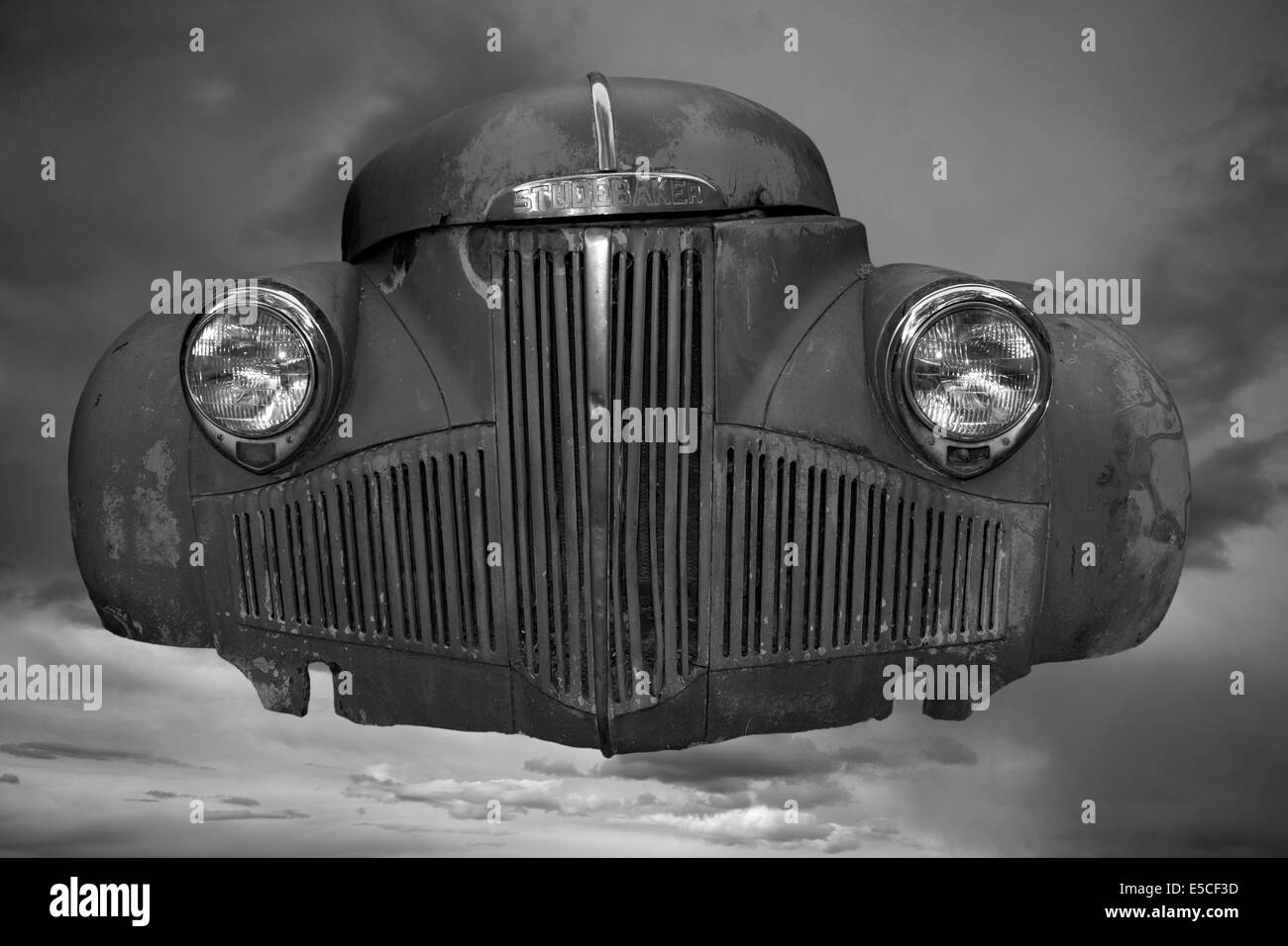 'Flying' 1947 Studebaker front end, Mining Ghost Town, Jerome, Arizona ...