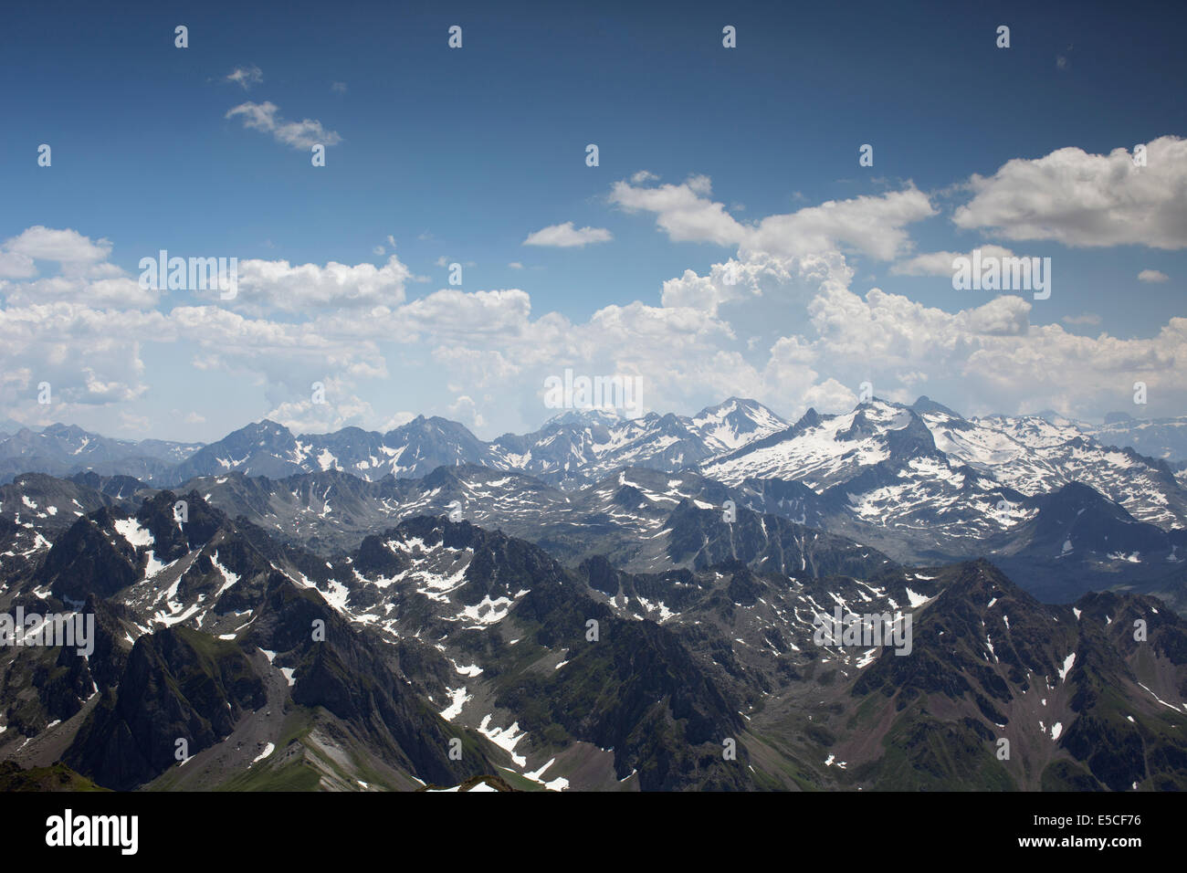 breathtaking view of pyrenees from pic du midi in france Stock Photo ...