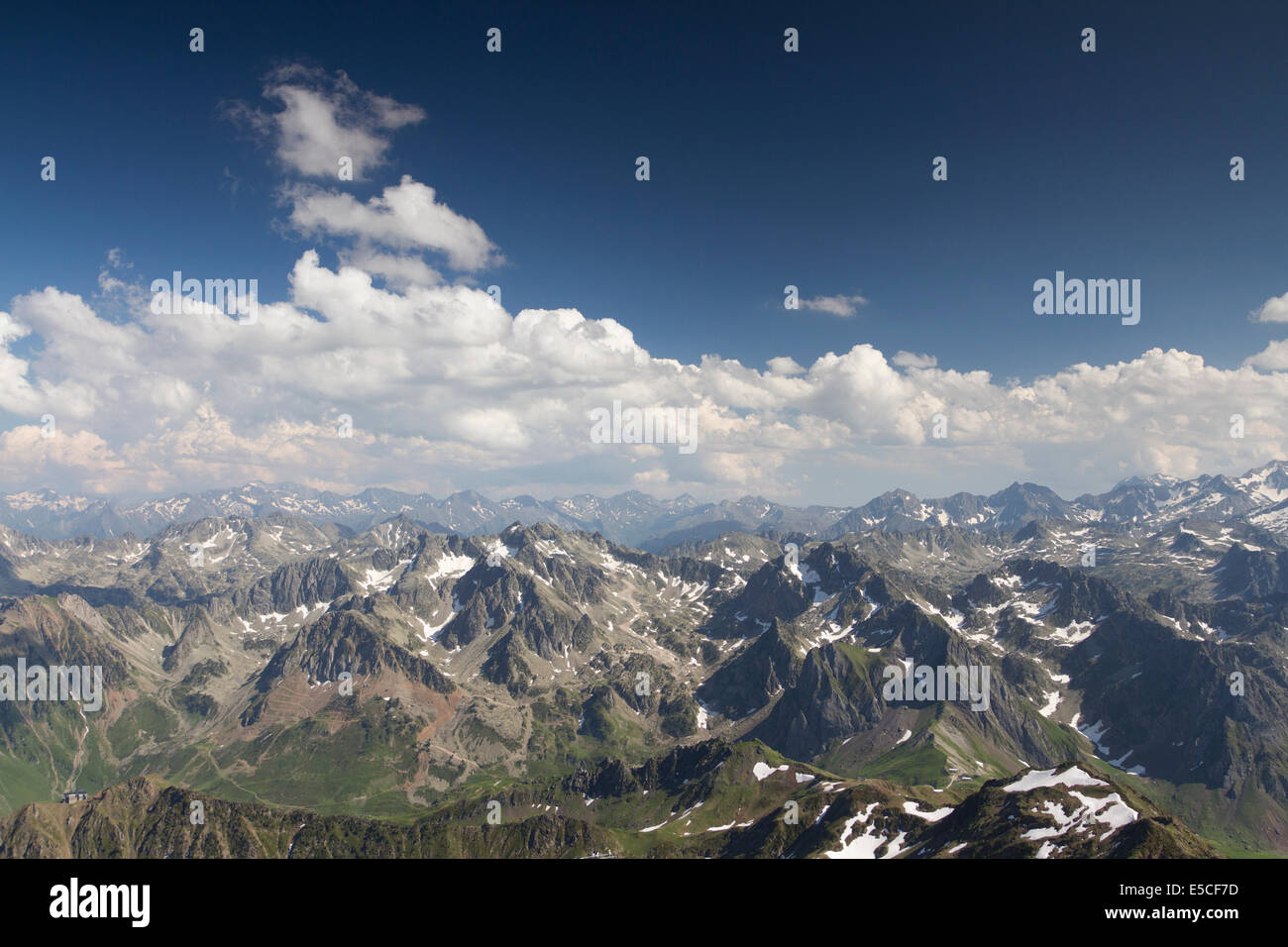 breathtaking view of pyrenees from pic du midi in france Stock Photo ...