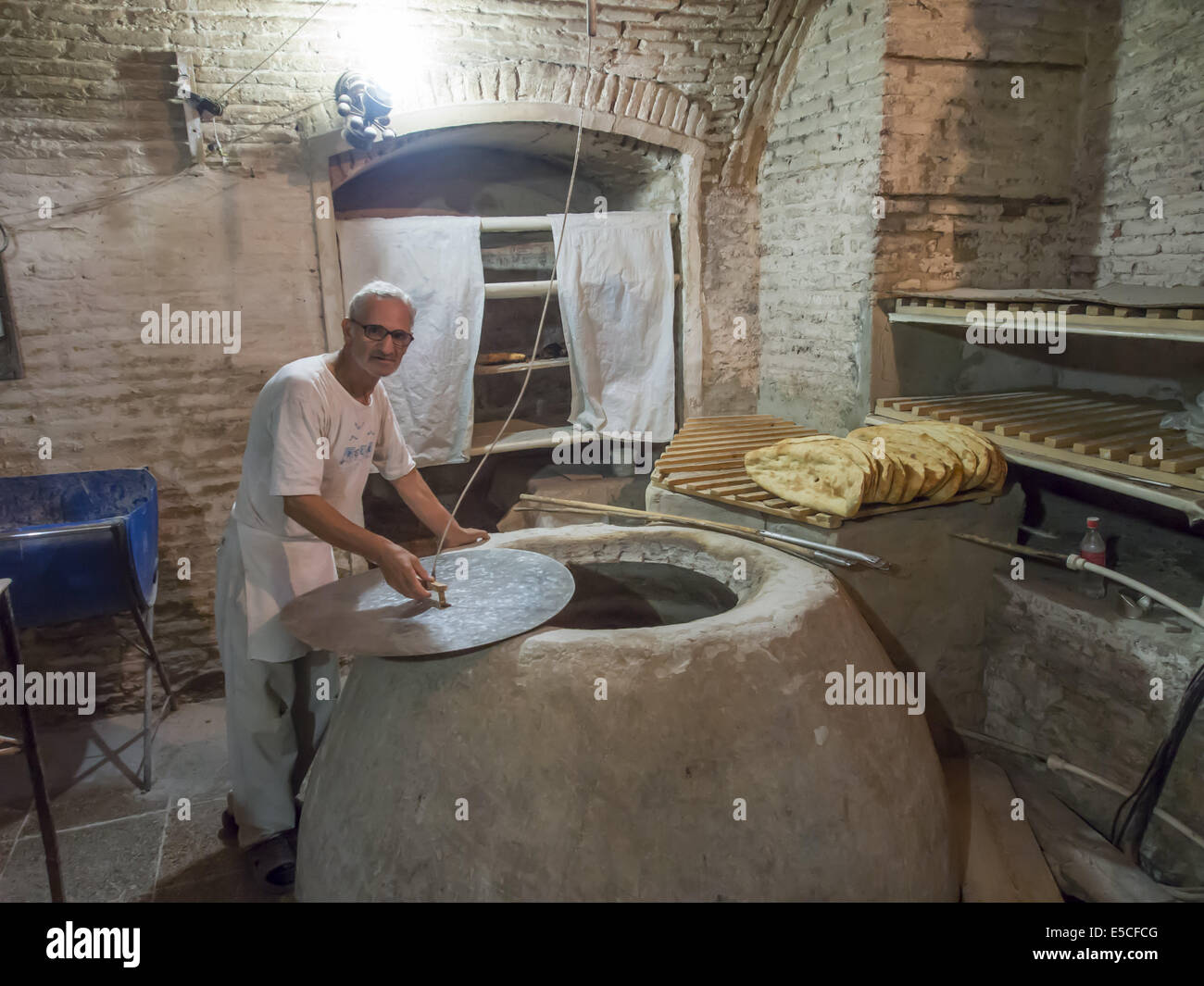 July 27, 2014 - Bakery with traditional wood-burning stove in the ...