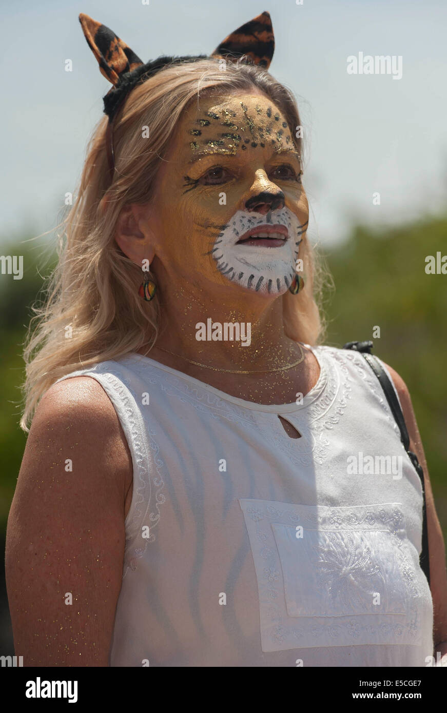 Leopard Face Paint Women