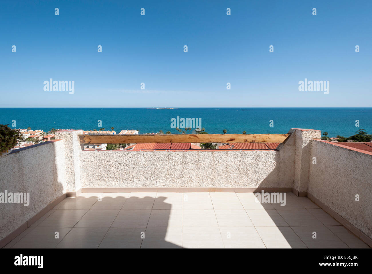 Views of the Mediterranean Sea from a terrace Stock Photo - Alamy