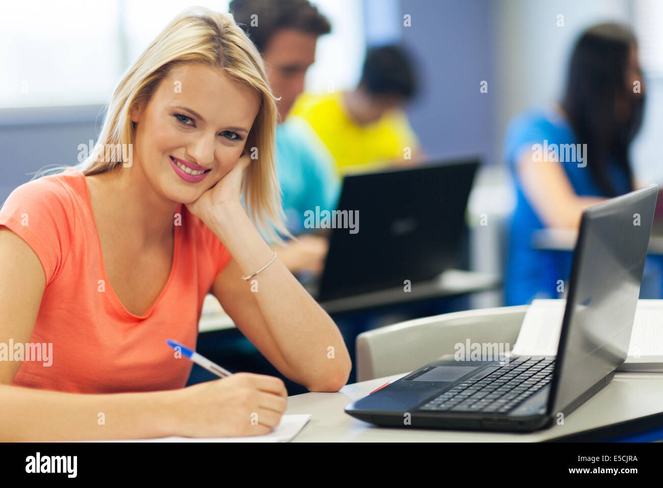 group of college students in lecture room Stock Photo - Alamy