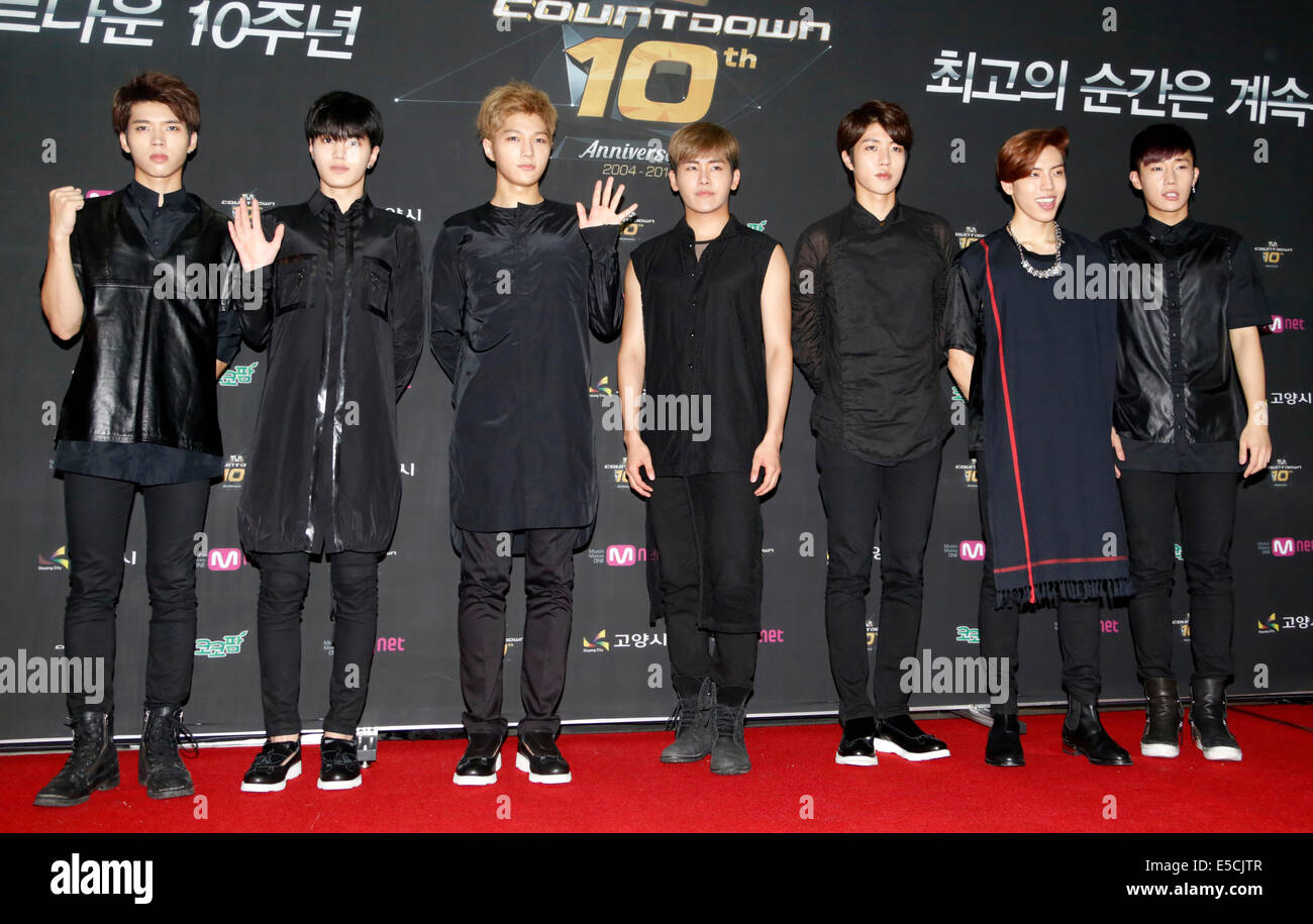 INFINITE, Jul 24, 2014 : South Korean boy band INFINITE, attend a photo ...