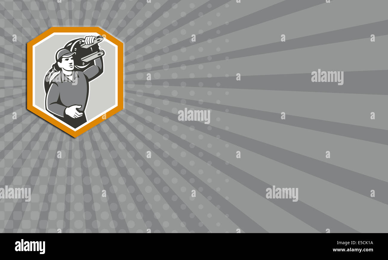 Business card showing illustration of a electrician worker with ...