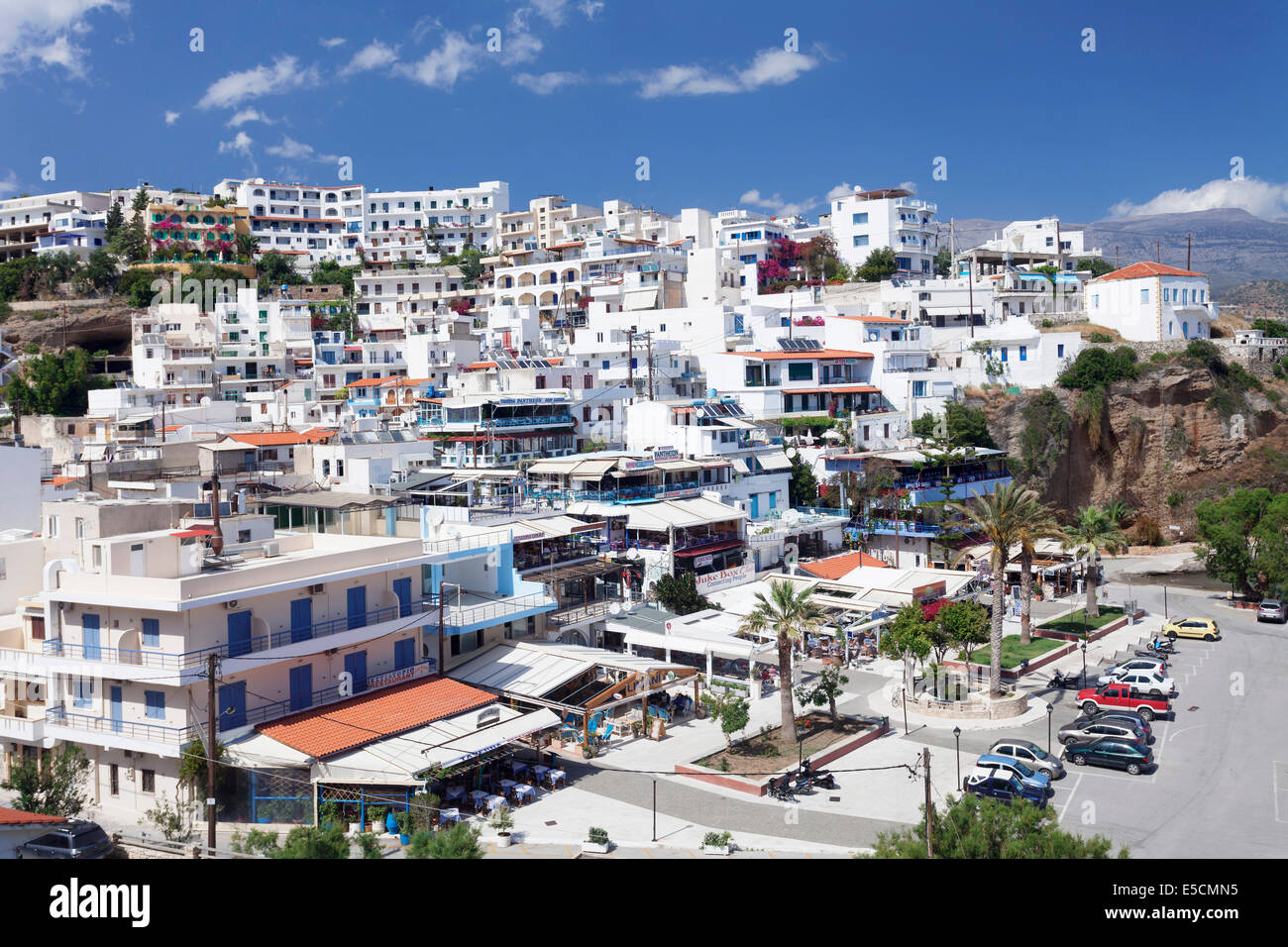 The seaside village of Agia Galini, Crete, Greece Stock Photo - Alamy
