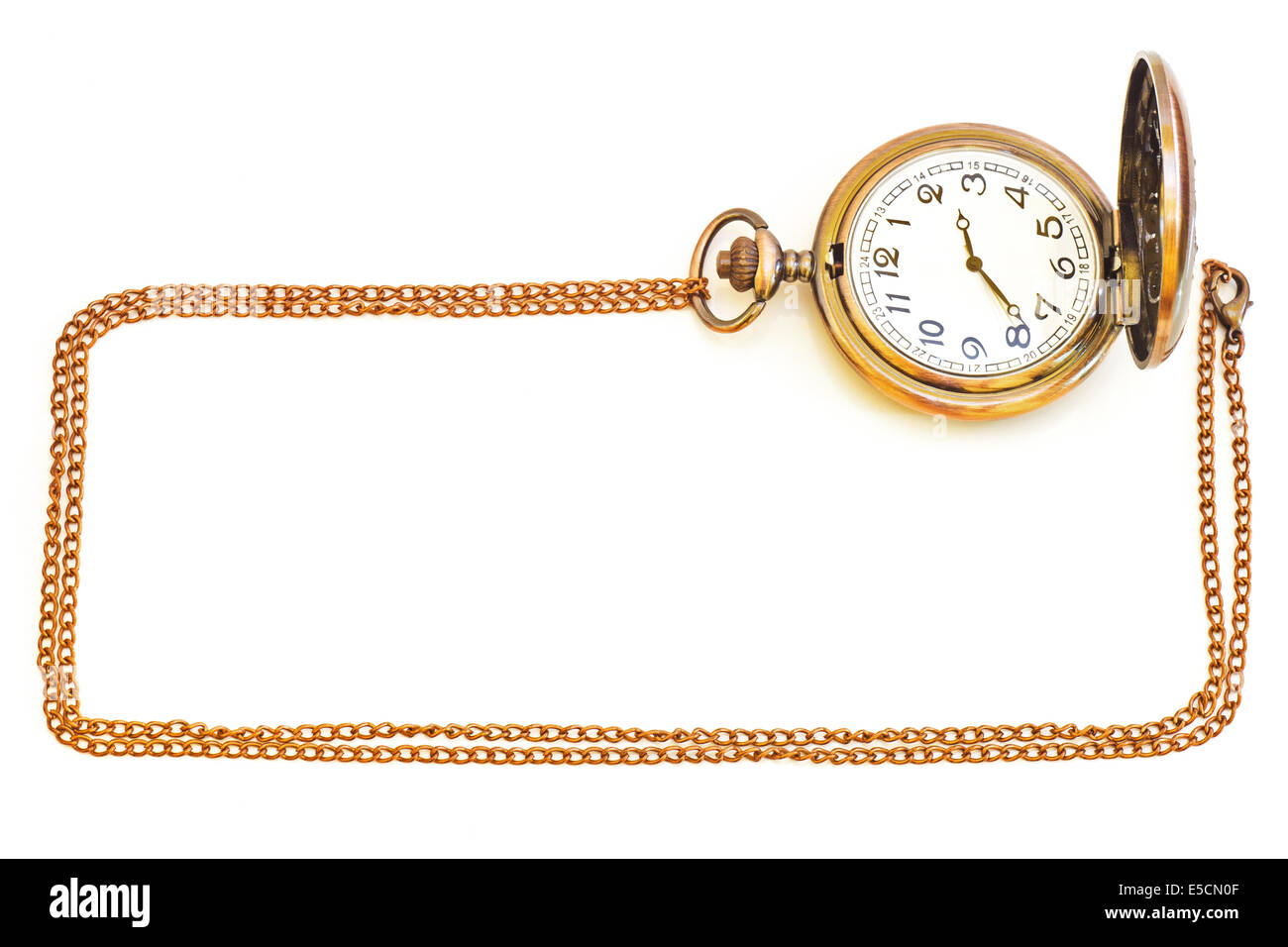 Beautiful photos of vintage watches on a chain. Isolated on white Stock ...