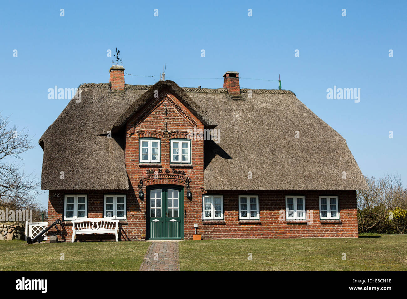 Thatched cottage, List, Hörnum, Sylt, Schleswig-Holstein, Germany Stock ...