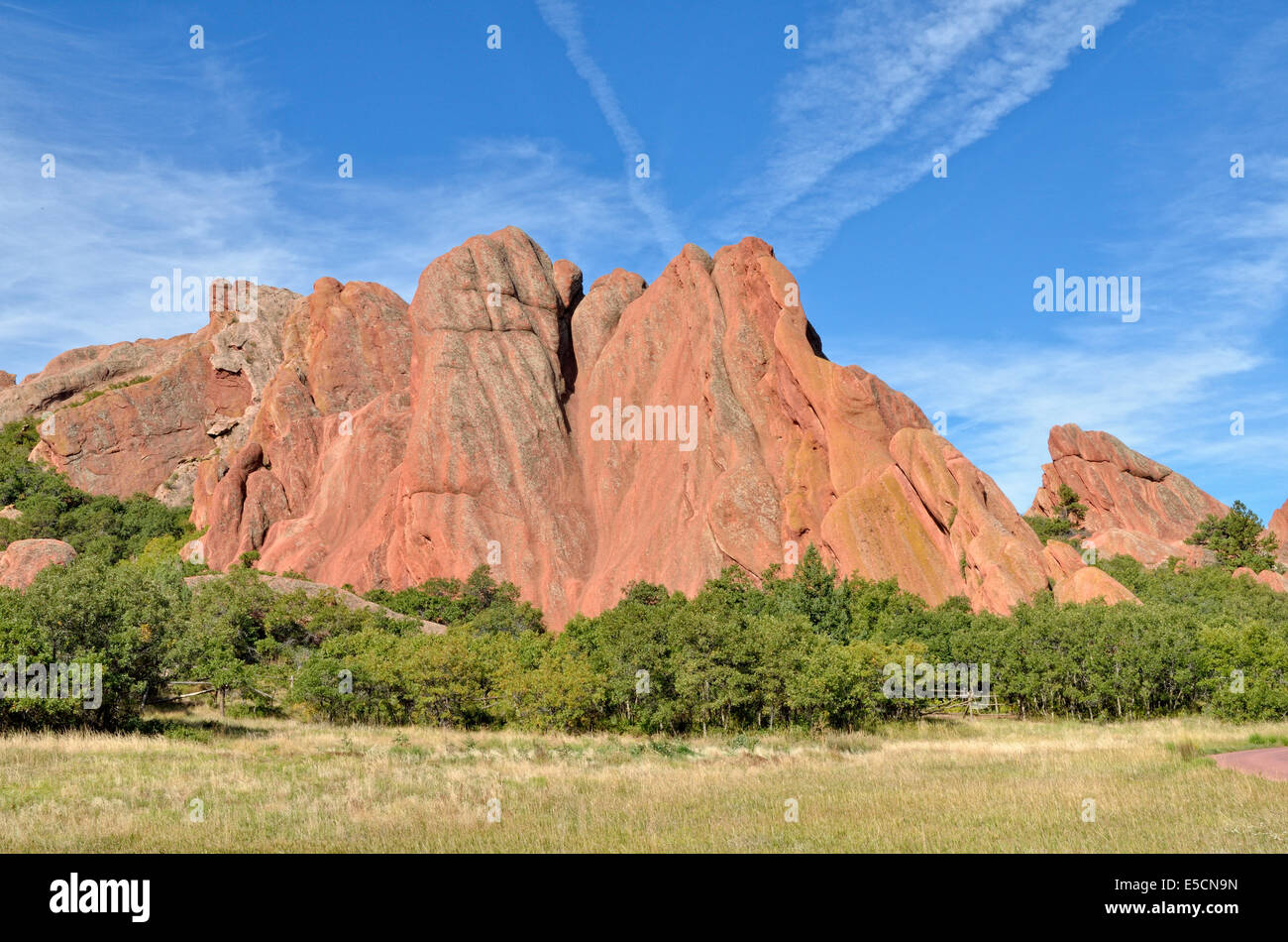 Rock formations, red sandstone, Fountain Valley Trail, entrance to ...