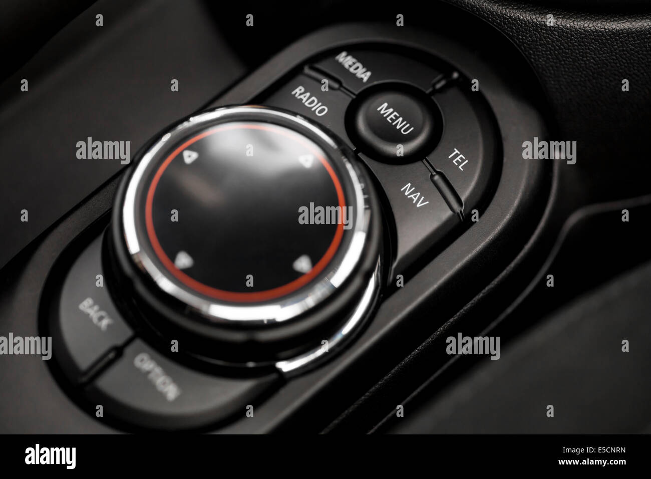 Detail of some black buttons in a car Stock Photo - Alamy