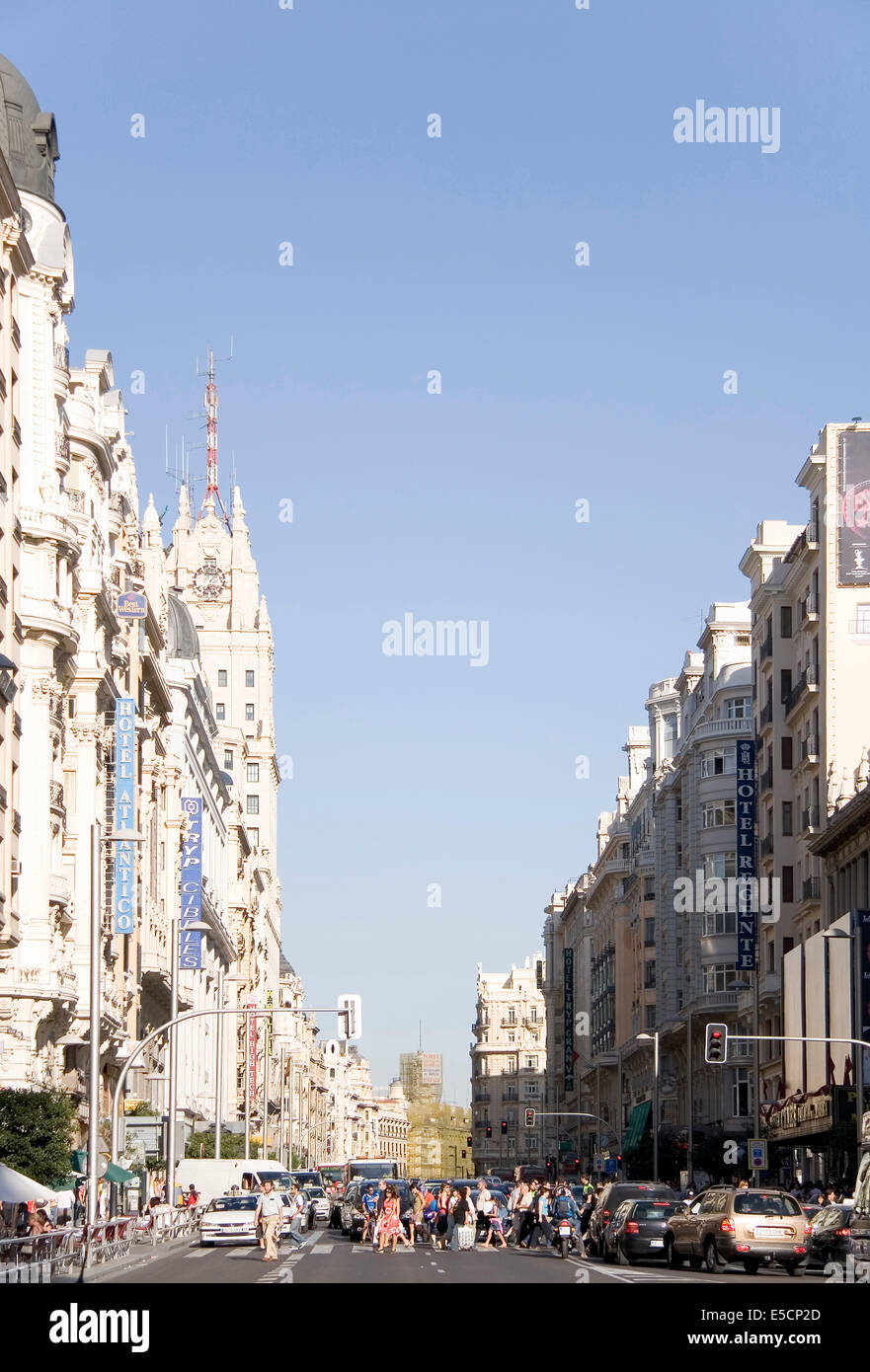 Gran Via, Madrid Stock Photo - Alamy