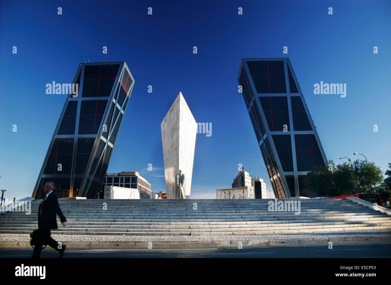 Kio towers Puerta de Europa, Madrid, Spain Stock Photo - Alamy