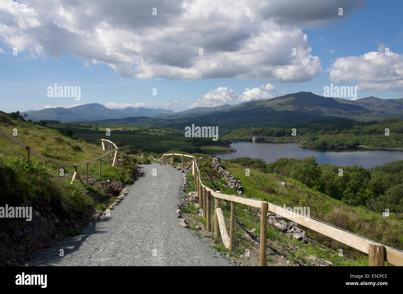 Cycle Path at Trawsfynydd Lake, Gwynedd, North Wales Stock Photo - Alamy