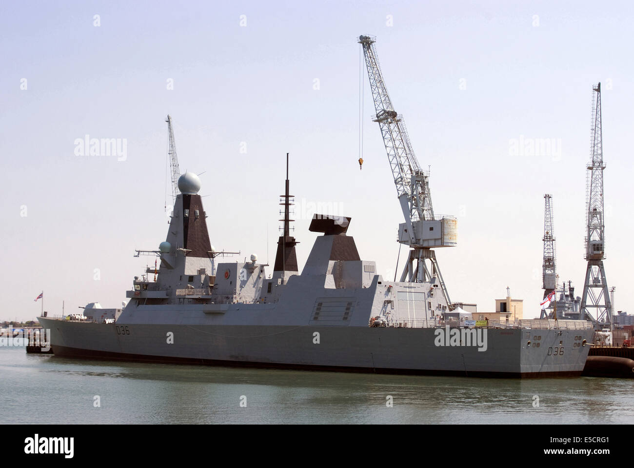 HMS Defender, Portsmouth Docks, England Stock Photo - Alamy