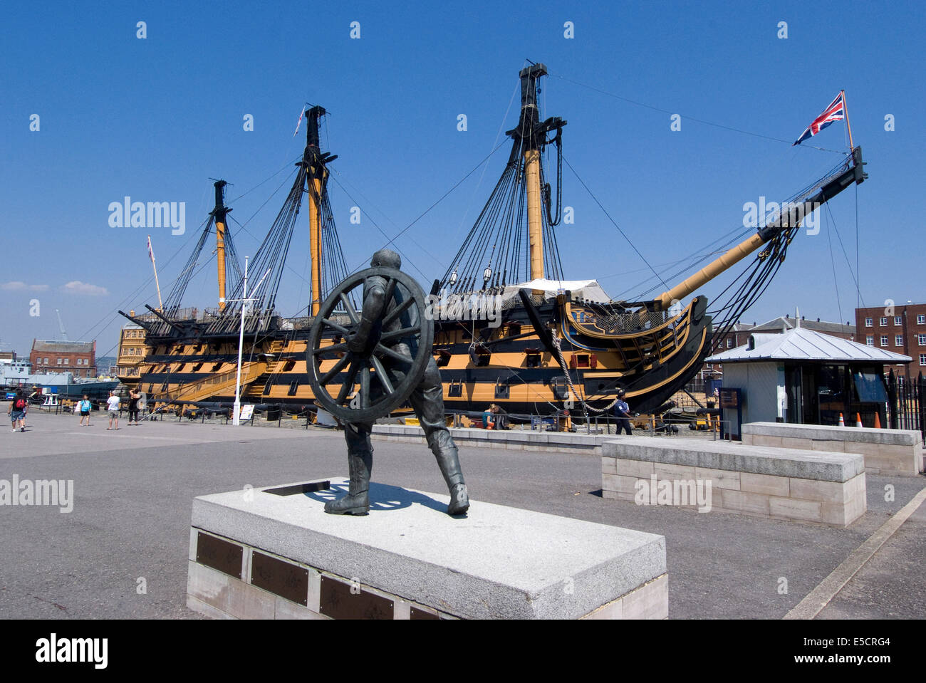 Admiral Nelson's ship, HMS Victory, Portsmouth Historic Docks, England ...