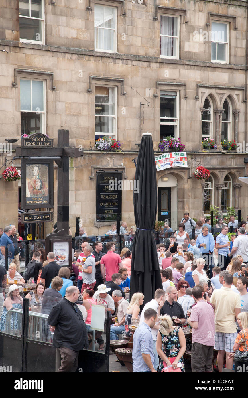 The Old Wellington Inn Pub Terrace; Manchester, England, UK Stock Photo ...