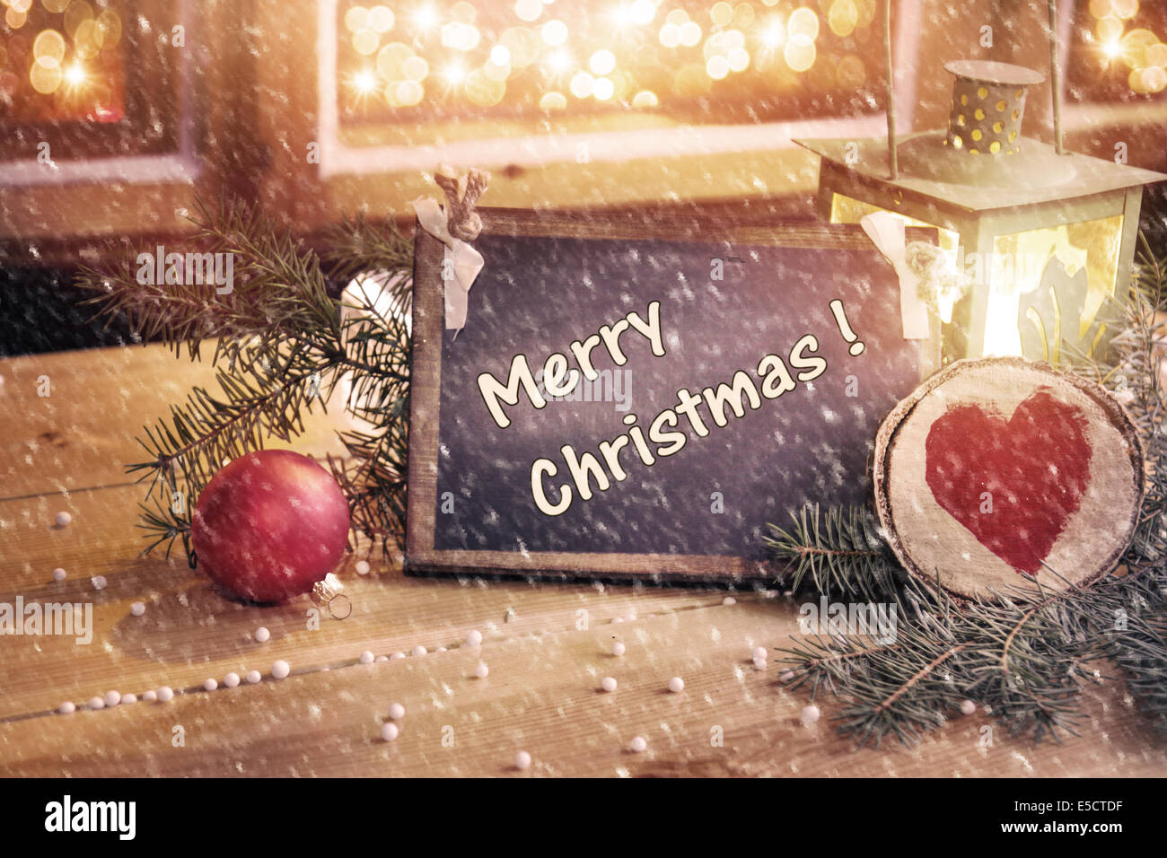 Merry christmas card snow hi-res stock photography and images - Alamy