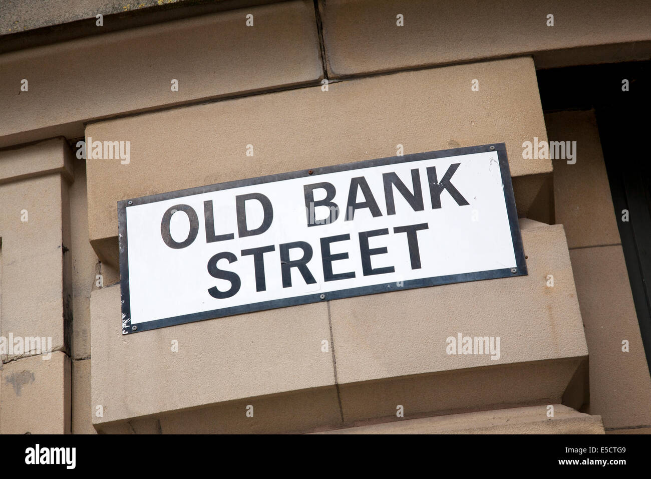 Old Bank Road Street Sign, Manchester, England, UK Stock Photo - Alamy