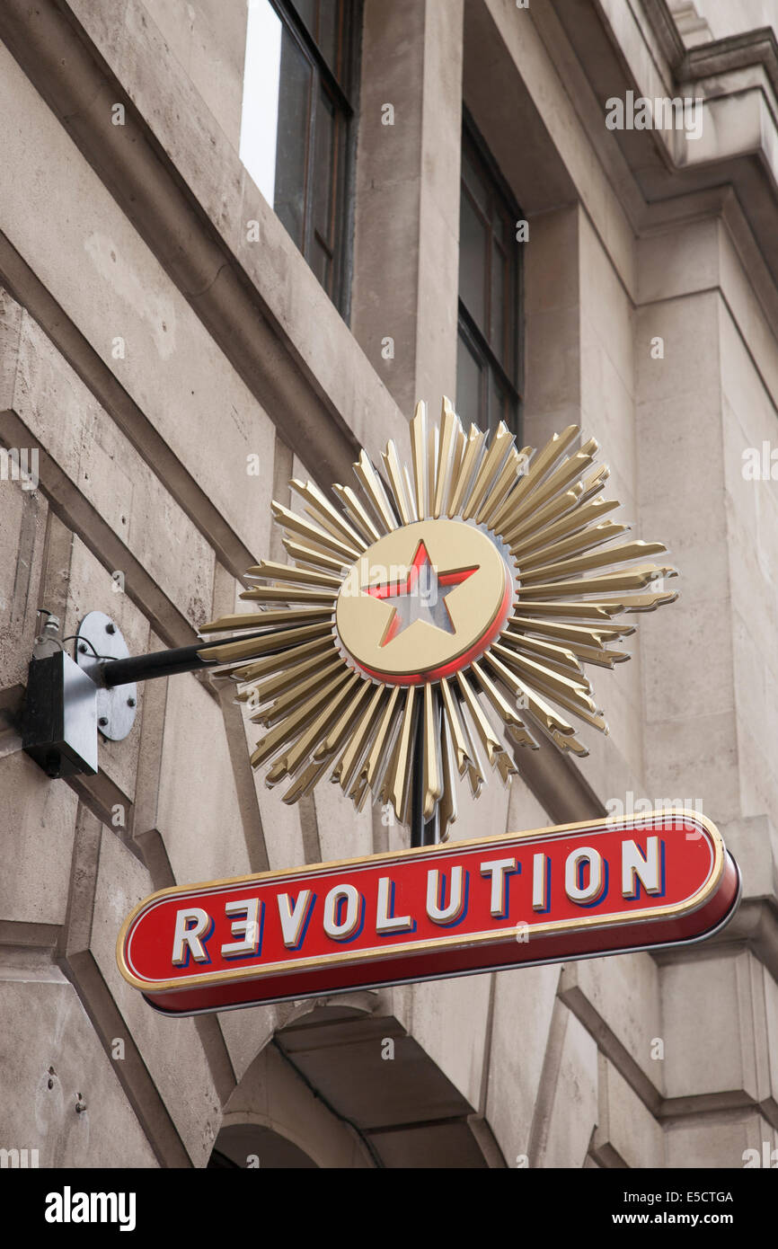 Revolution Bar, Pub and Restuarant Sign, Manchester, England, UK Stock ...