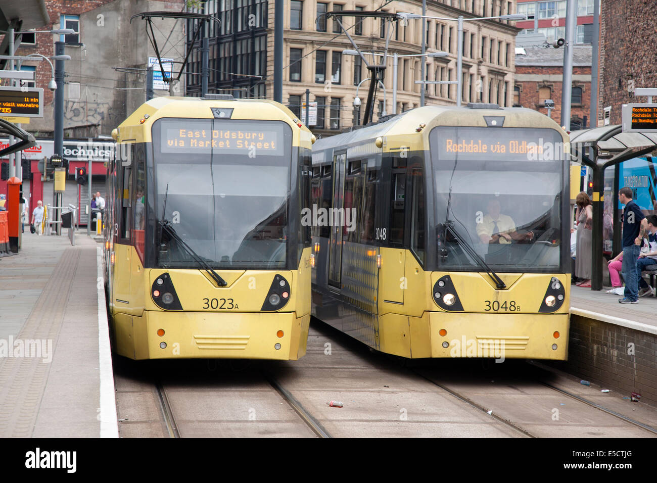 Shudehill Interchange Metrolink Tramline Stop, Manchester, England, UK ...