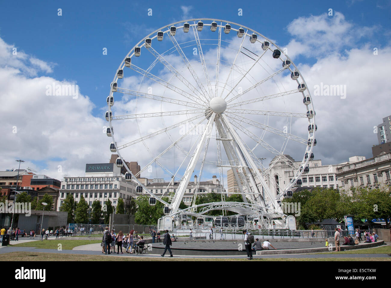 Big Wheel, Piccadilly Gardens, Manchester, England, UK Stock Photo - Alamy