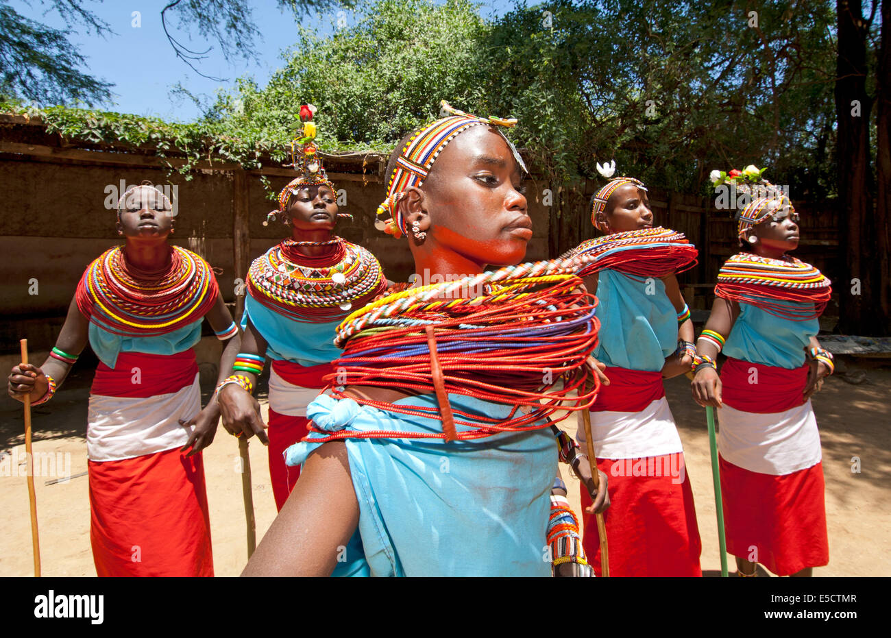 Samburu, Maasai dancers, in Samburu district, Kenya Stock Photo - Alamy