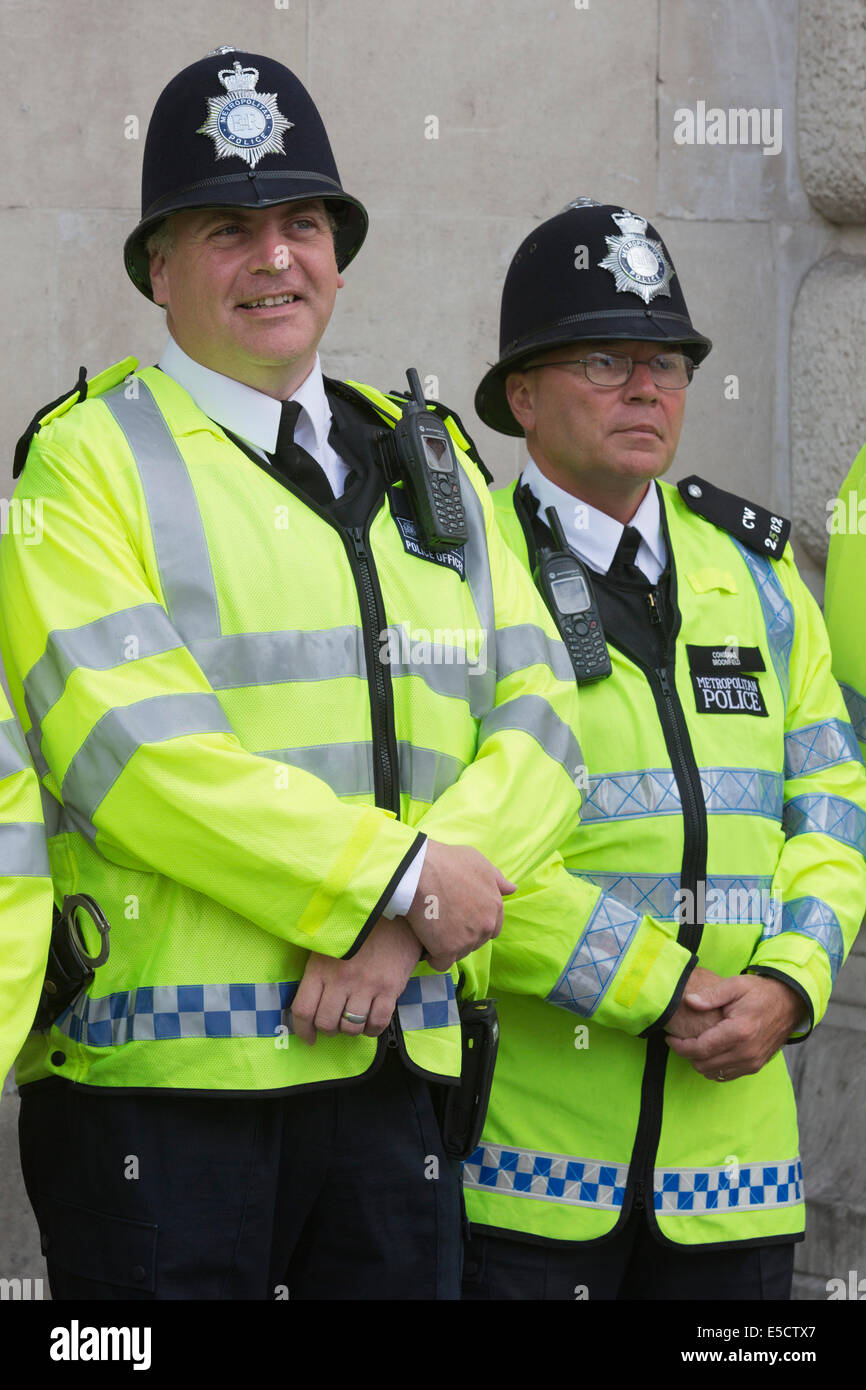 London, UK. 28 July 2014. Police officers in Piccadilly Circus. Launch ...