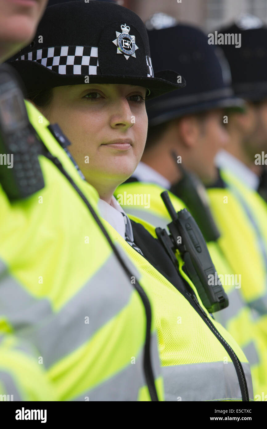 London, UK. 28 July 2014. Police officers in Piccadilly Circus. Launch ...