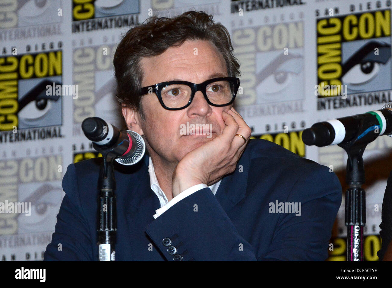 Colin Firth attends a panel of the movie 'Kingsman: The Secret Service ...