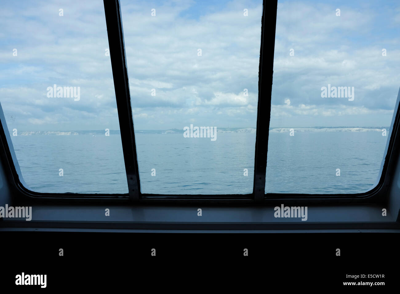 Looking from the ferry windows while crossing the English Channel ...