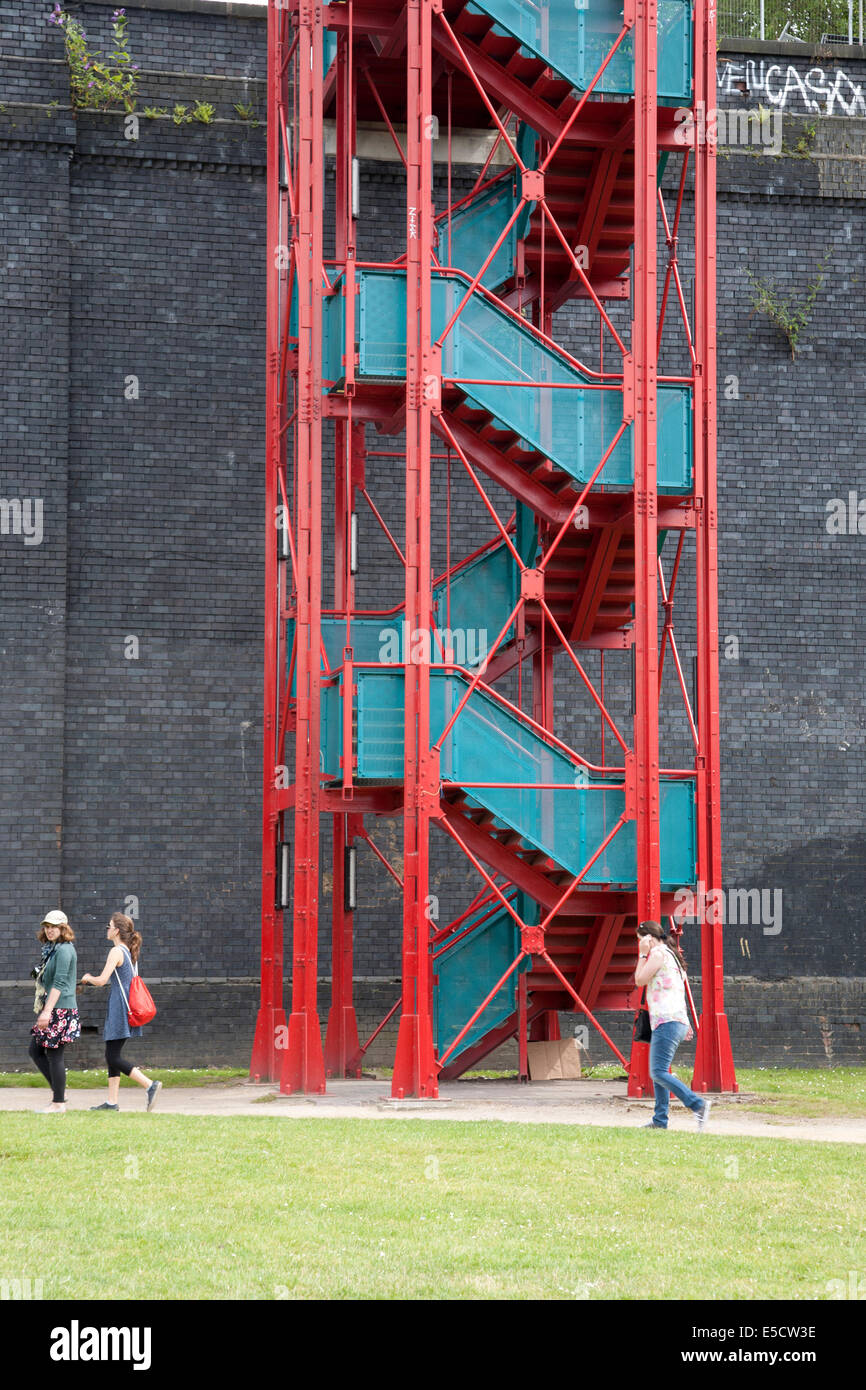 Tower of Stairs on Dukes Street, Manchester, England, UK Stock Photo ...