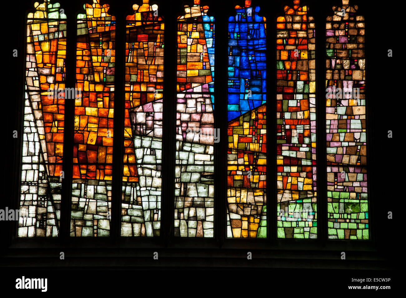 Stained Glass Window, Manchester Cathedral, England, UK Stock Photo - Alamy