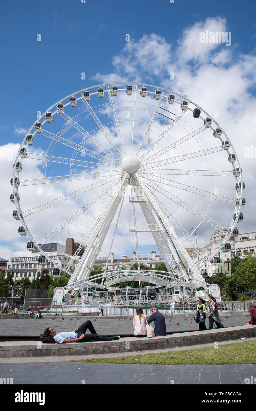 Big Wheel, Piccadilly Gardens, Manchester, England, UK Stock Photo - Alamy