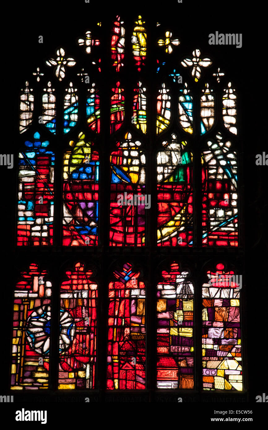 Stained Glass Window, Manchester Cathedral, England, UK Stock Photo - Alamy