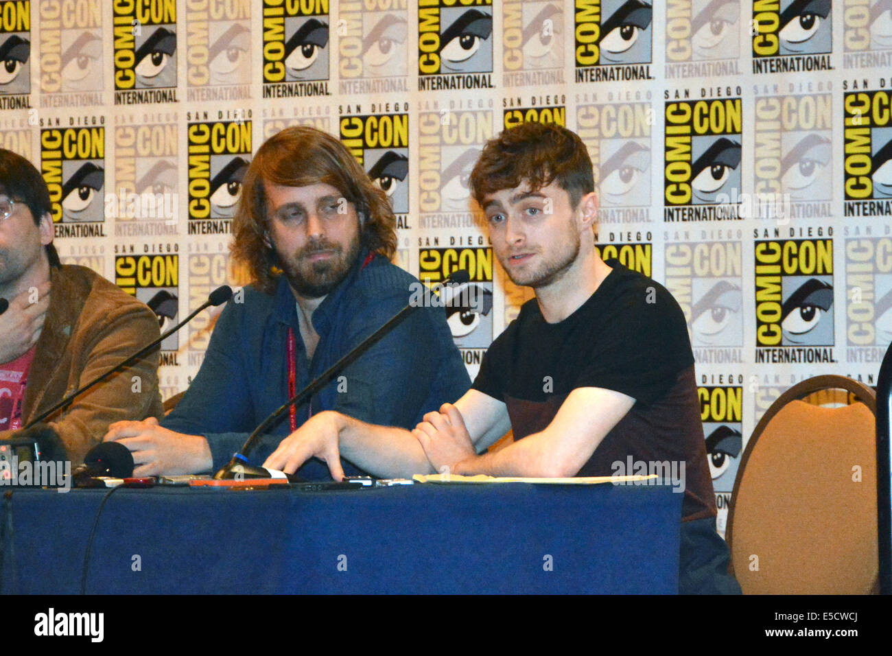 Alexandre Aja and Daniel Radcliffe attend a panel of the movie 'Horns ...
