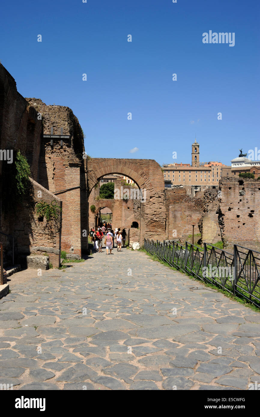 Italy, Rome, Roman Forum, Via Nova Stock Photo - Alamy