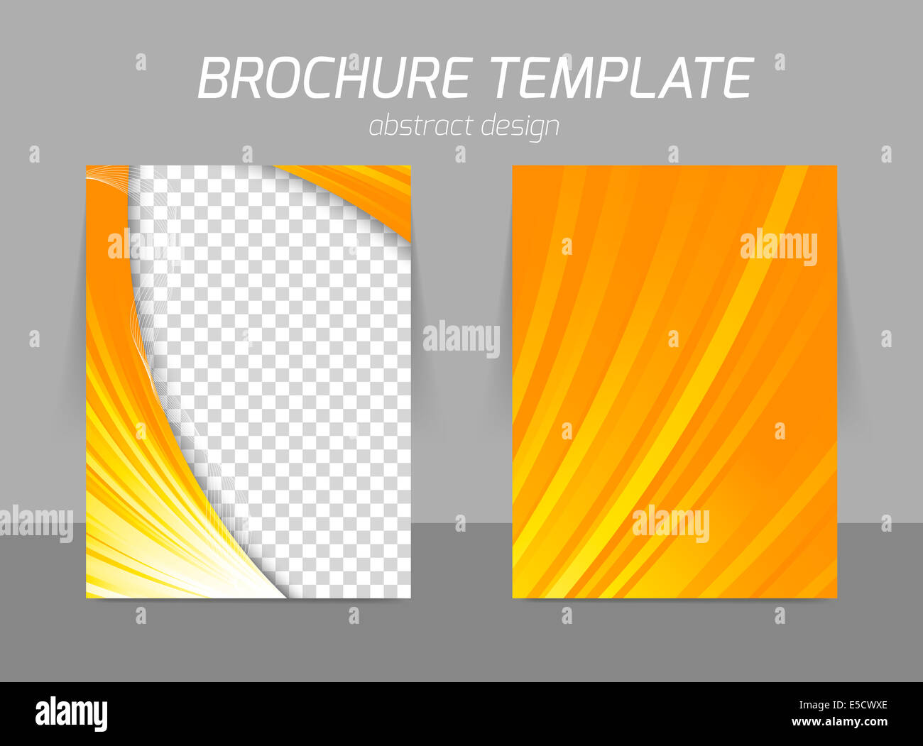 Orange flyer template Stock Photo - Alamy