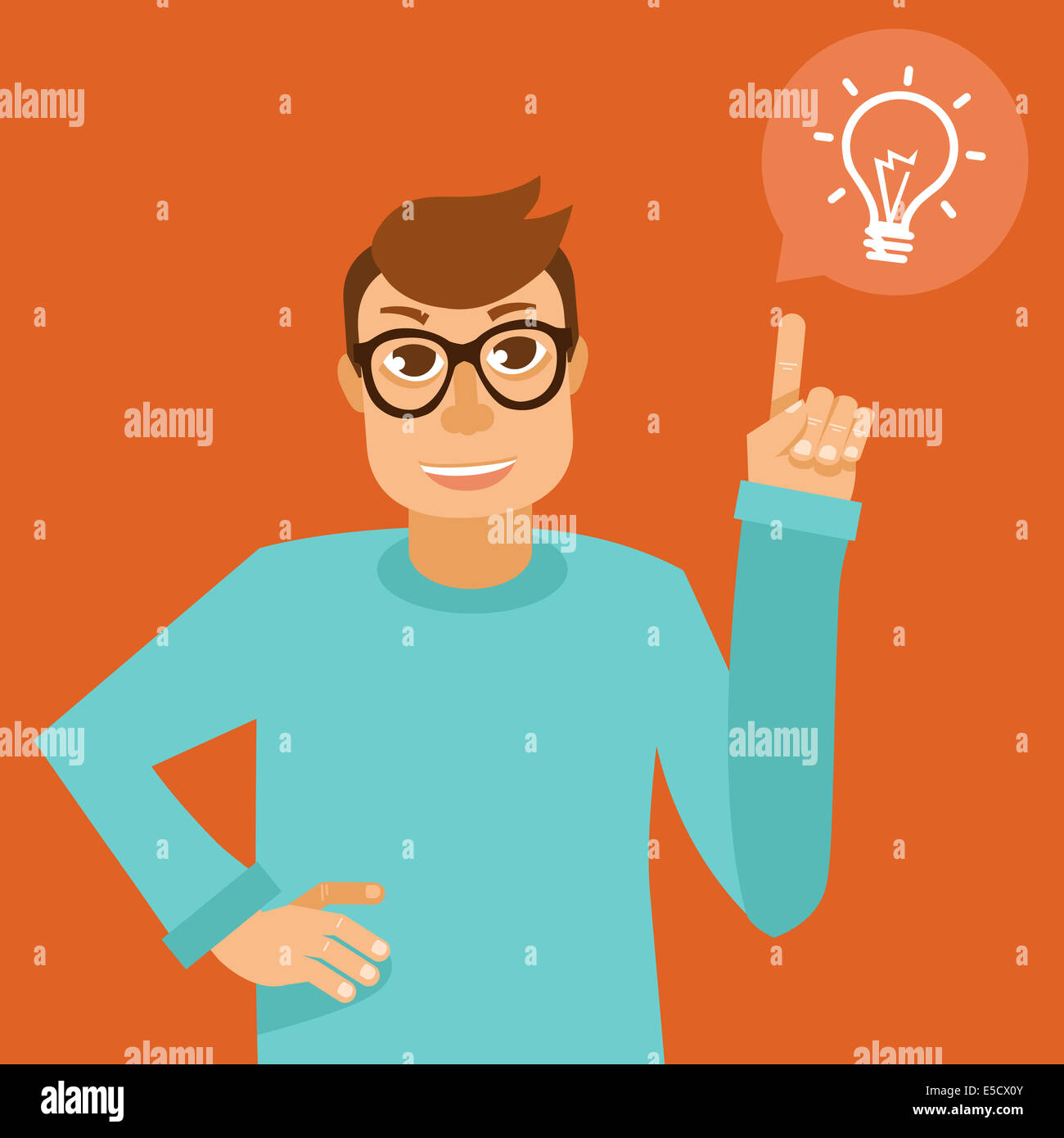 Cartoon Clever Man Pointing High Resolution Stock Photography and ...
