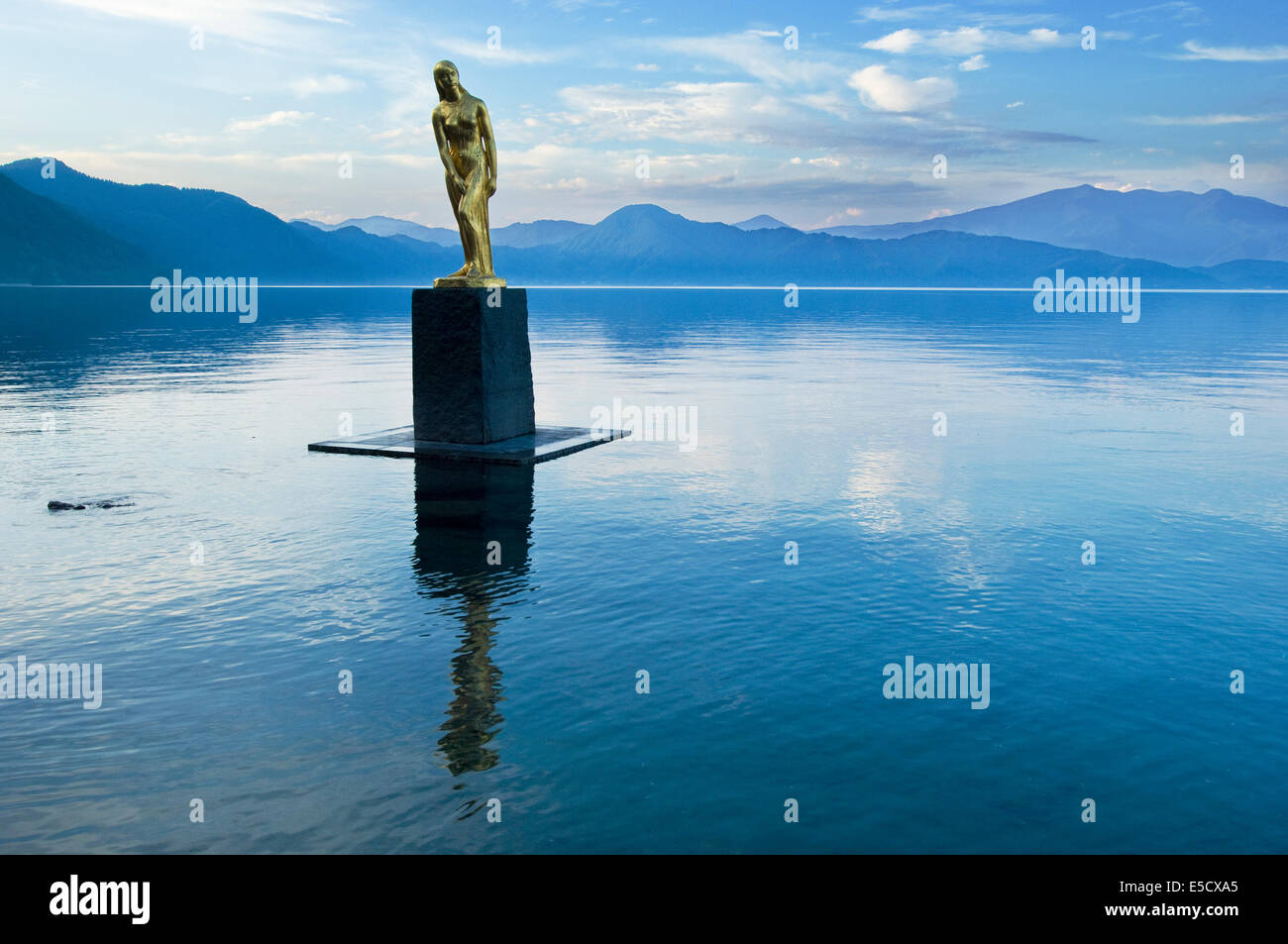 Statue of mythical Tatsuko in Lake Tazawa, Akita, Japan Stock Photo - Alamy