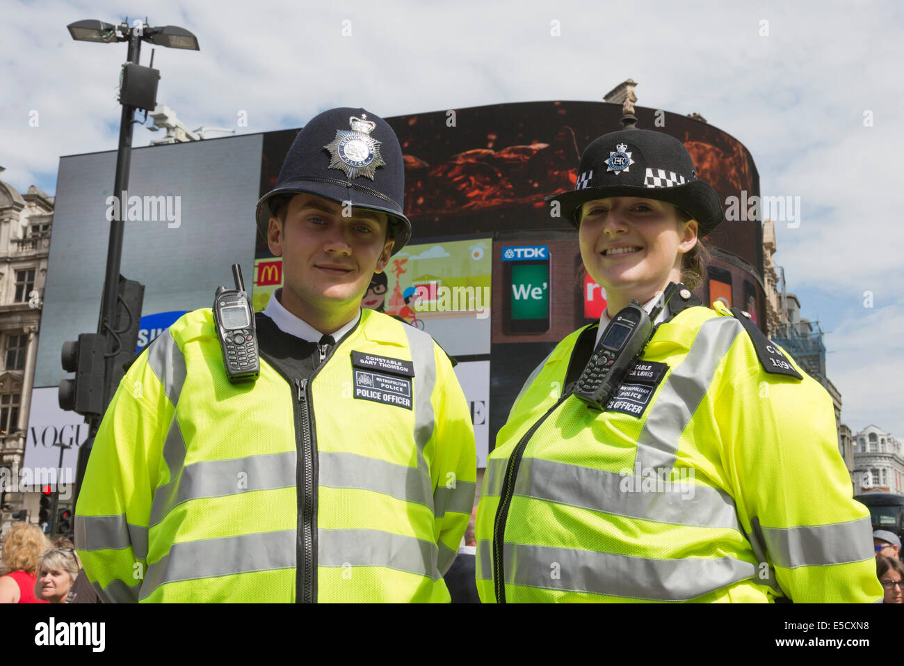 London, UK. 28 July 2014. Two members of the new Impact Zone Team in ...