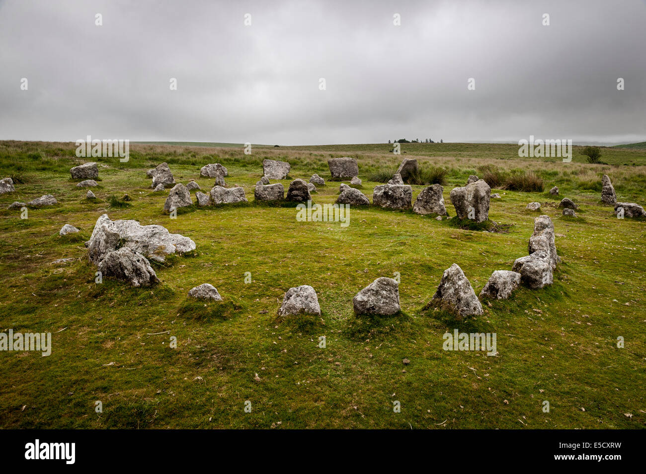 Yellowmead Bronze Age concentric stone circles on Dartmoor, Devon, UK ...