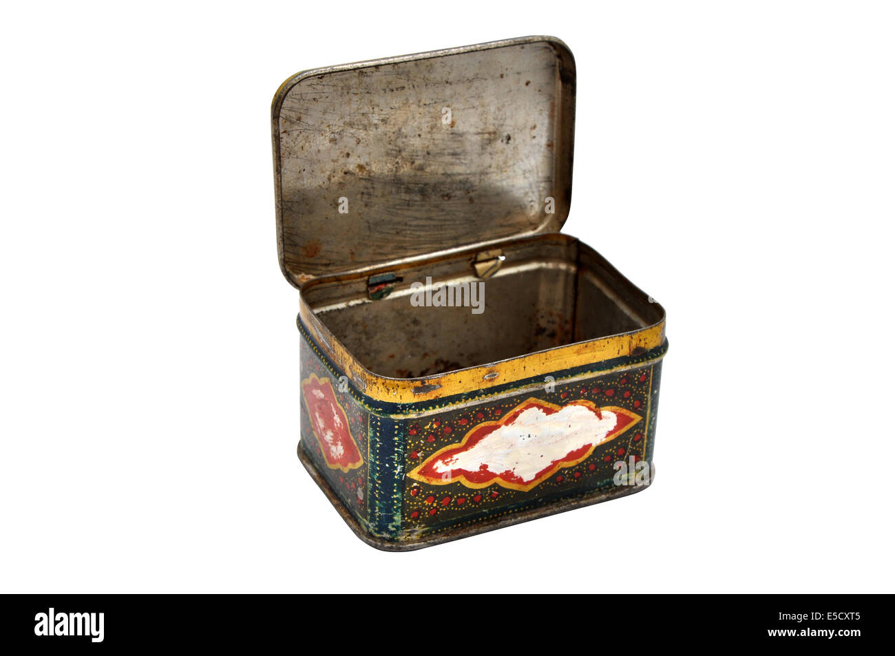 Grunge ancient decorative box isolated on white background Stock Photo ...