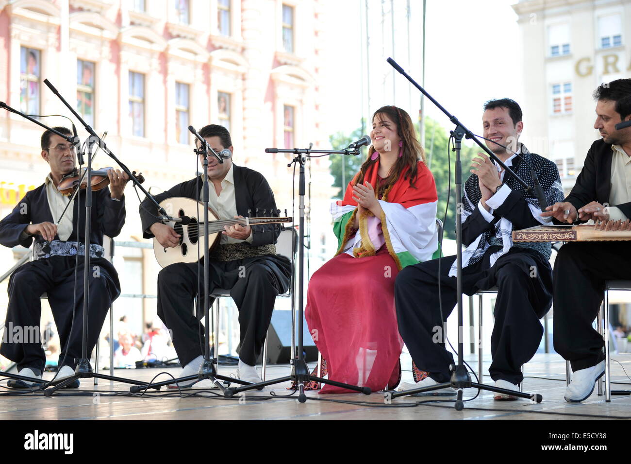 Members of folk group Payiz from Sulaimaniya, Kurdistan, Iraq during ...