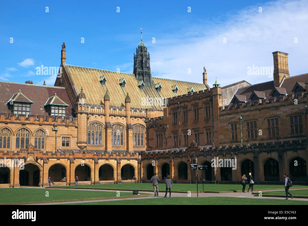 quadrangle at University of Sydney campus in sydney's inner west, new ...