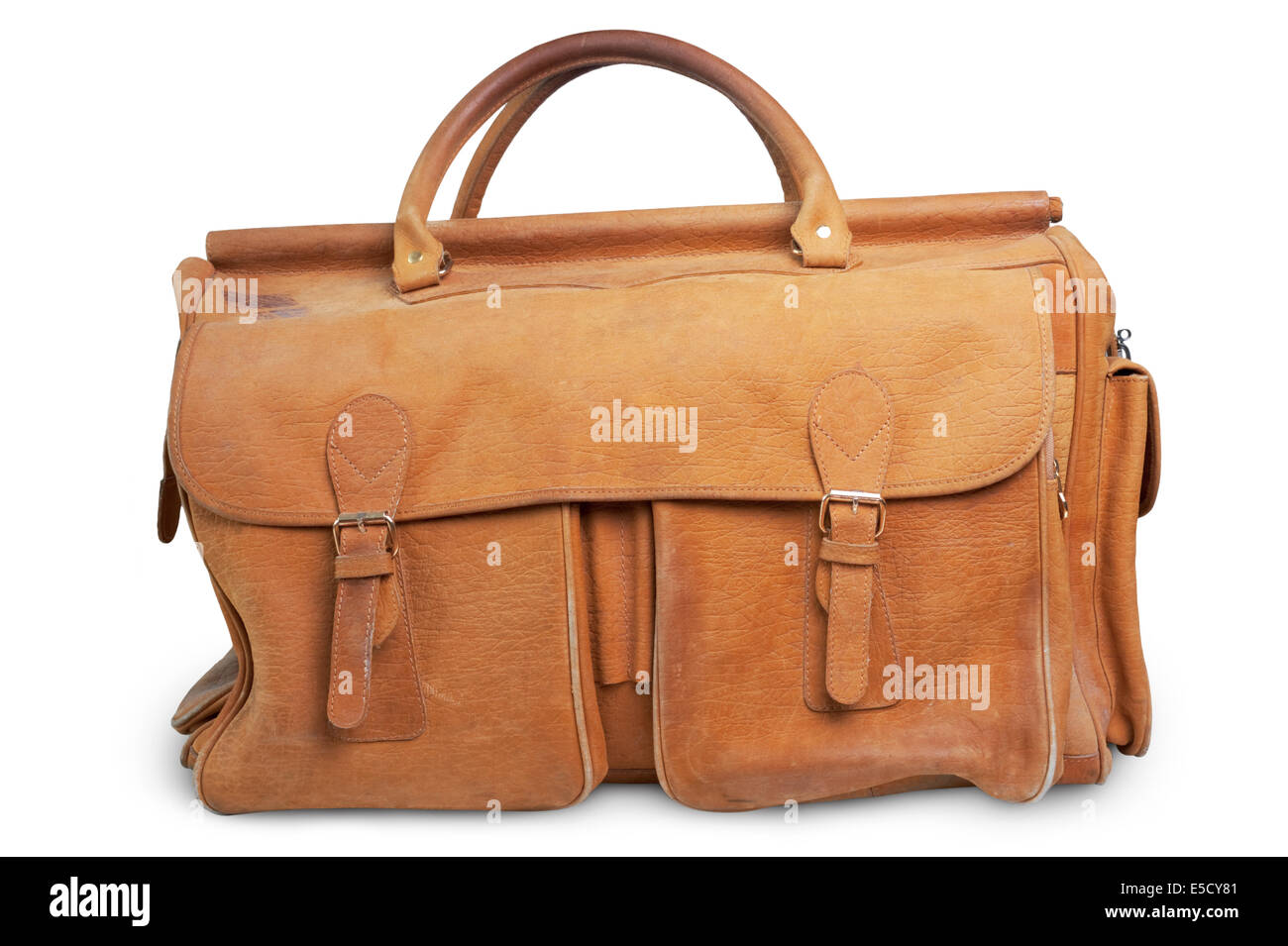 old luggage bags isolated on a white background Stock Photo - Alamy