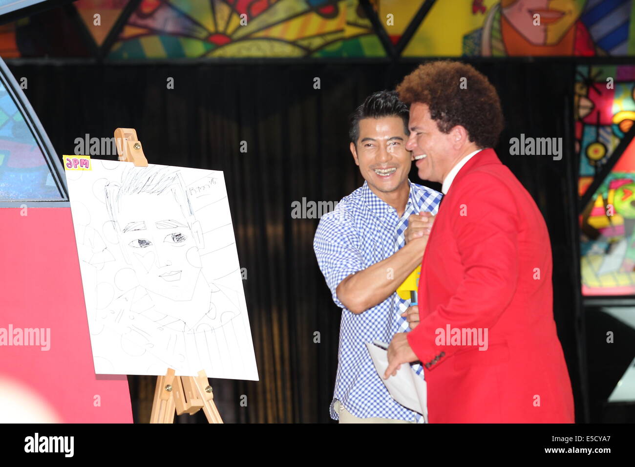 Hong Kong, China. 27th July, 2014. Singer and actor Aaron Kwok attends ...